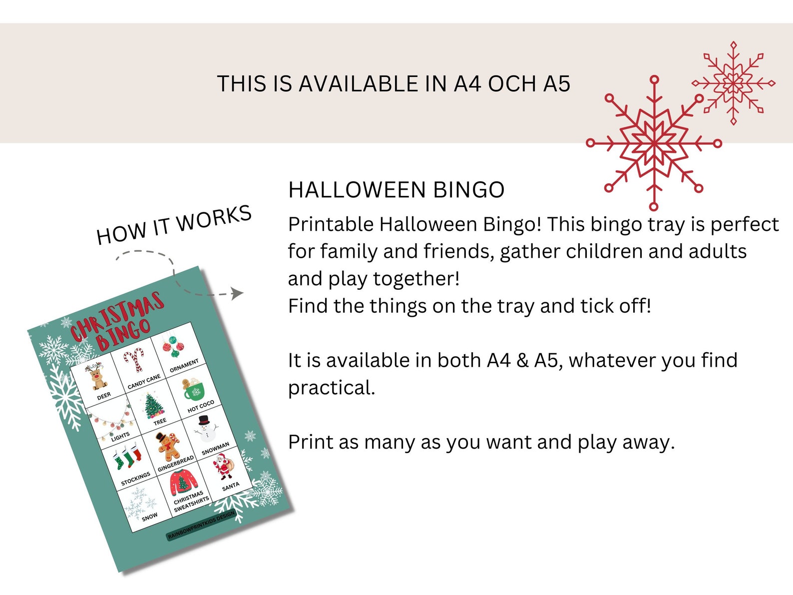 Printable Christmas Bingo, Bingo Game, Christmas Bingo, Printable Game ...