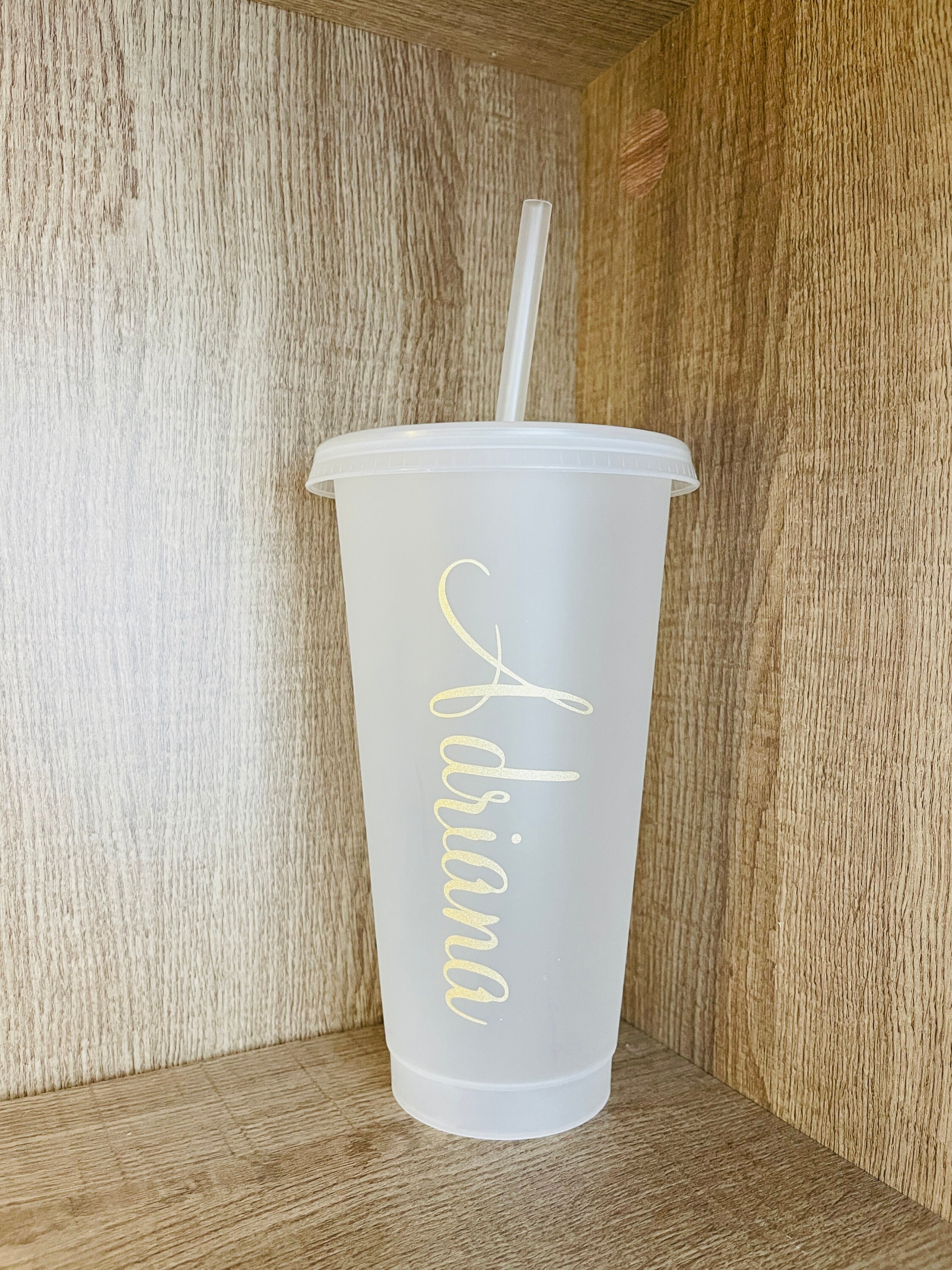 Personalized Custom Name Cups With Lid and Straw - Iced Coffee Cups ...