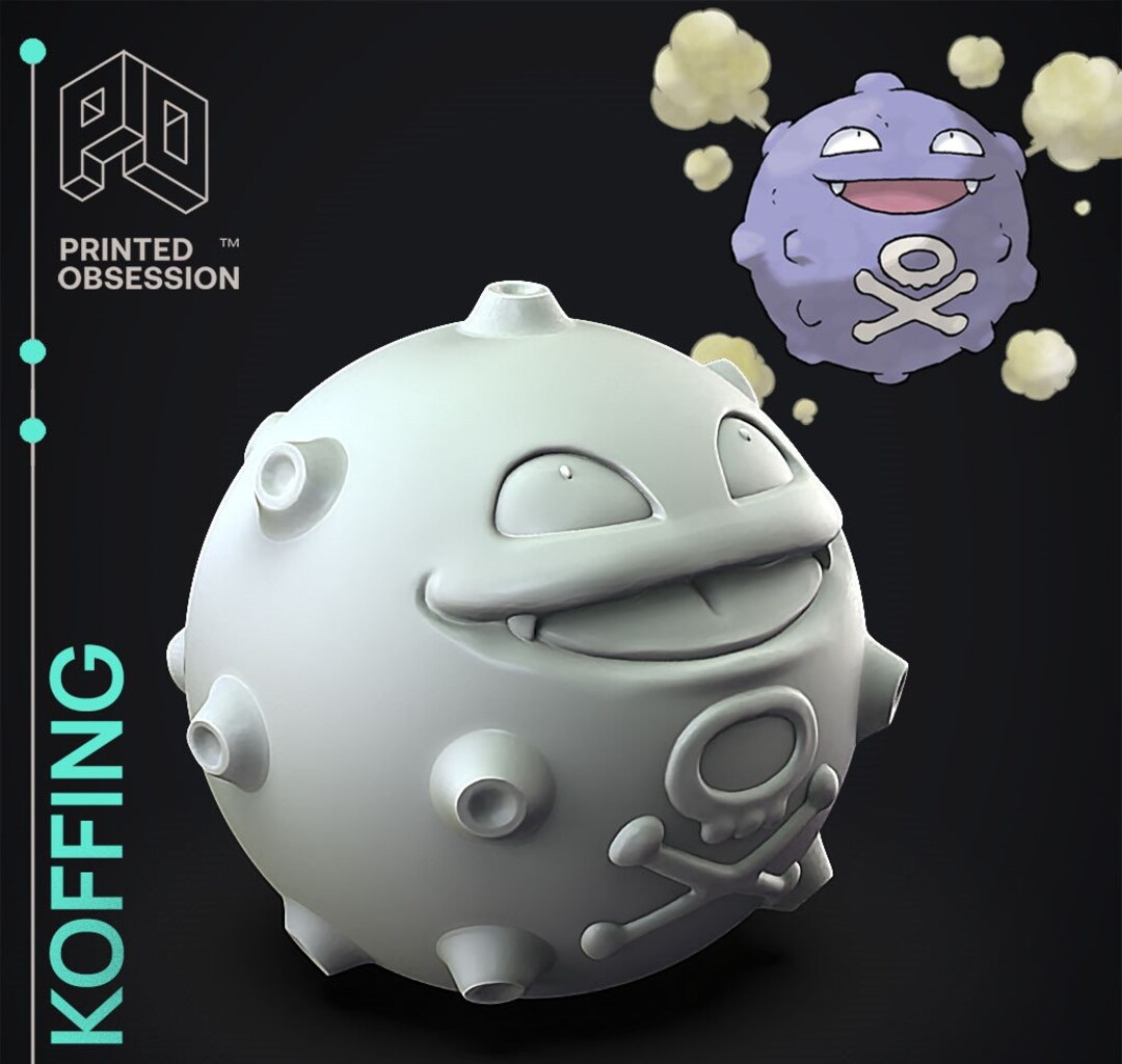 Koffing Pokemon Fan Art Stl 3d Printing File - Etsy