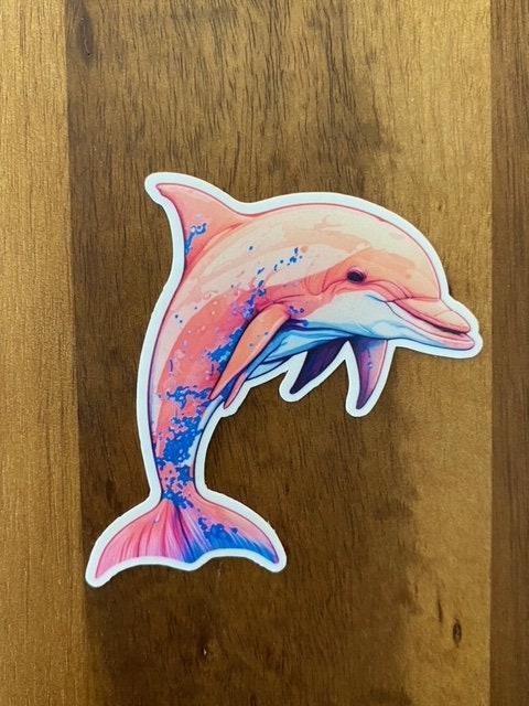 Pink Dolphin Stickers