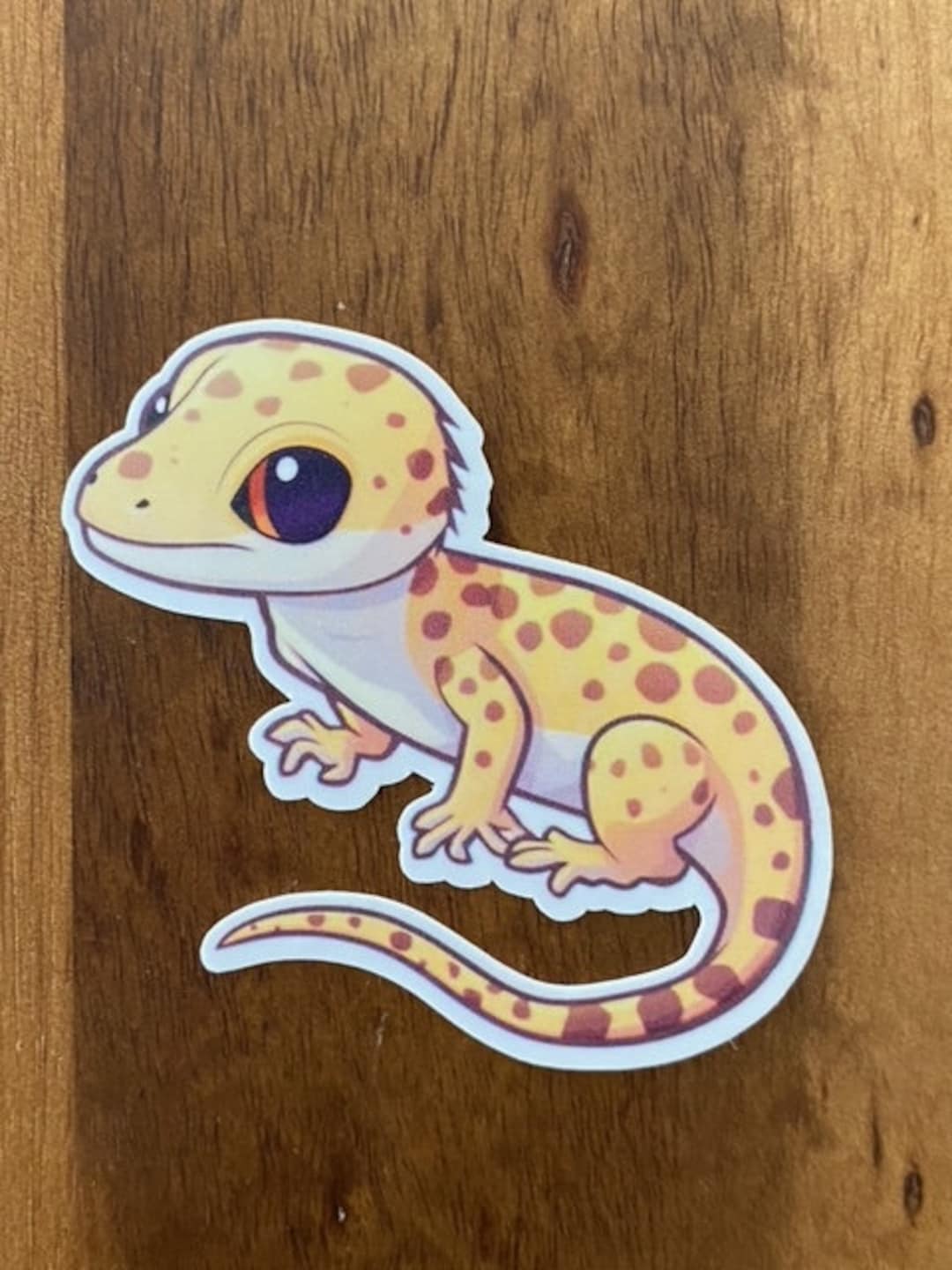 Leopard Gecko Sticker // Cute Sticker // Lizard Sticker // - Etsy