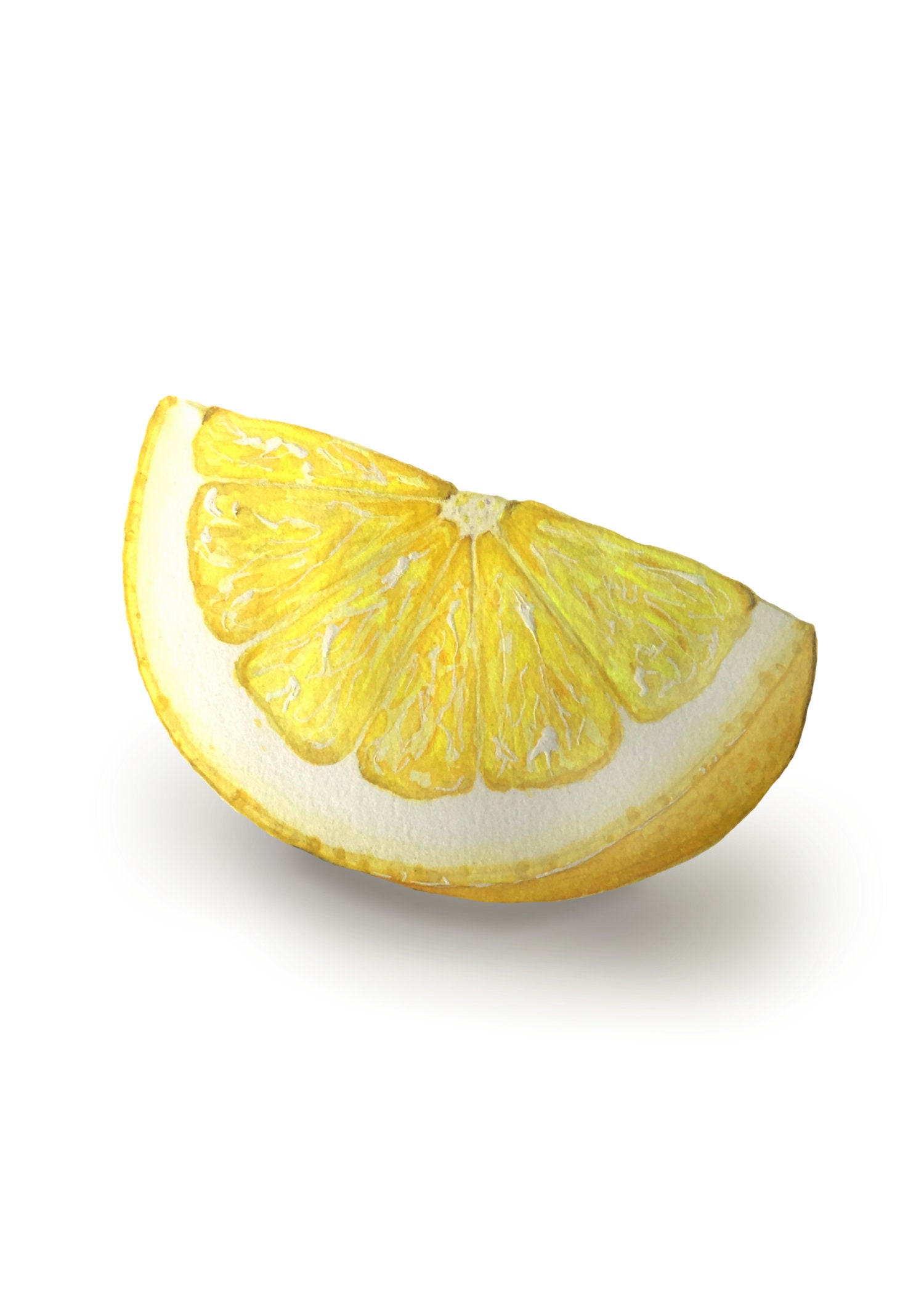 Watercolor Lemon Art Print - Etsy