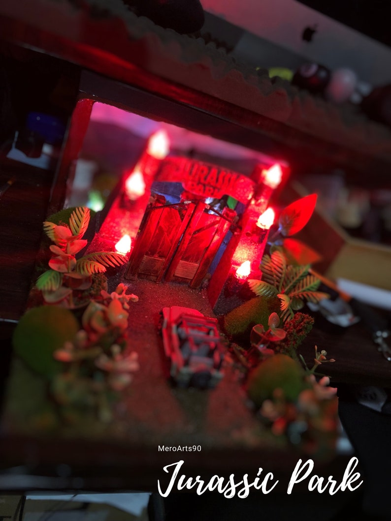 Jurassic Park Automatic Doors and Lights Diorama - Etsy