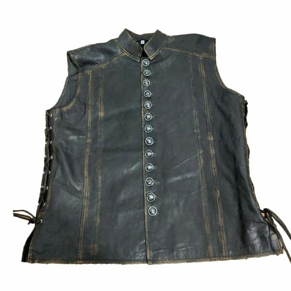 Medieval Mens Leather Vest Handmade Renaissance Vintage - Etsy