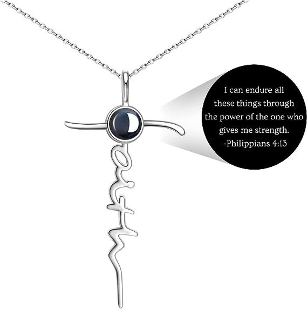 Philippians 4:13 Women's Necklace, Cross Pendants for Women, Cross ...