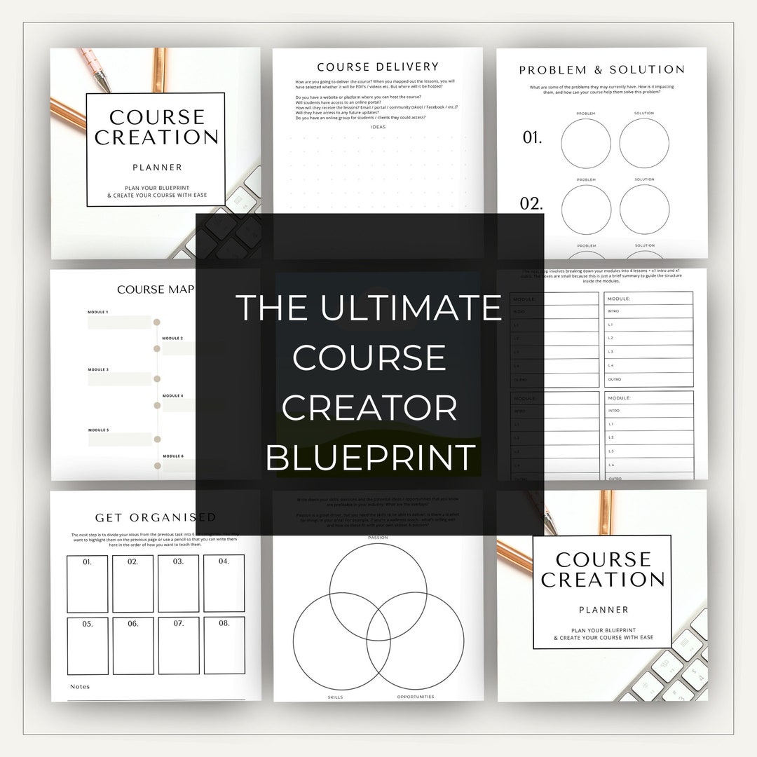 Course Creation, Coach Workbook, INSTANT DOWNLOAD, Create Online Course ...