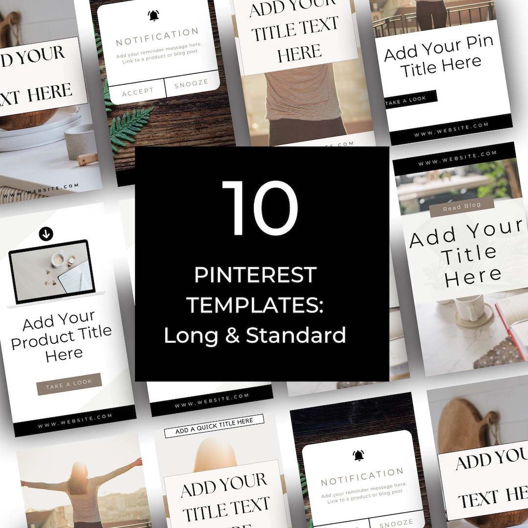 10 Pinterest Pin Designs for Product Promo | 2 Sizes | Templates | Pin ...