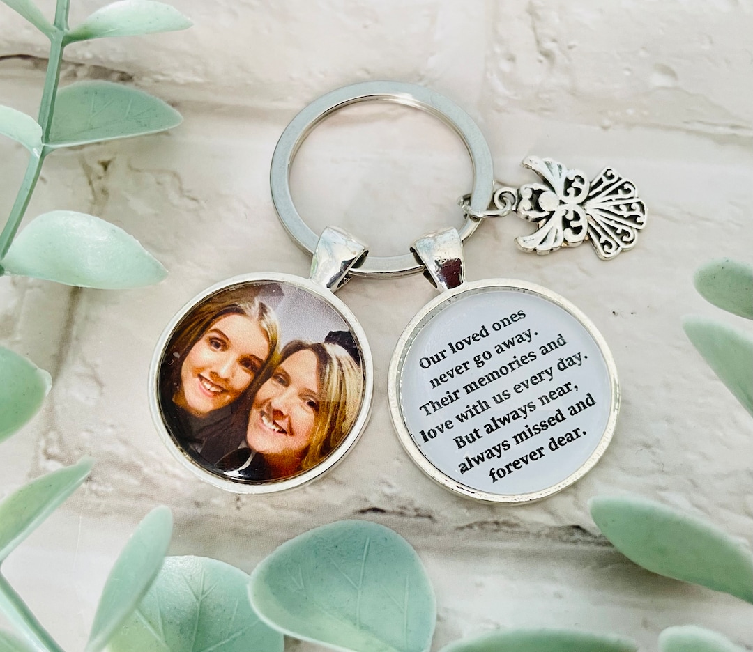 In Loving Memory Gift Keyring, Personalized Photo Keyring, Memorial ...