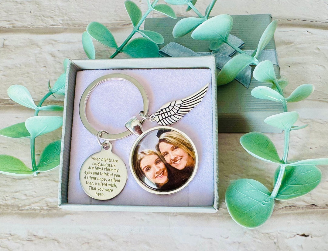 Memorial Gift in Loving Memory Gift Keyring Personalized Photo Keyring ...
