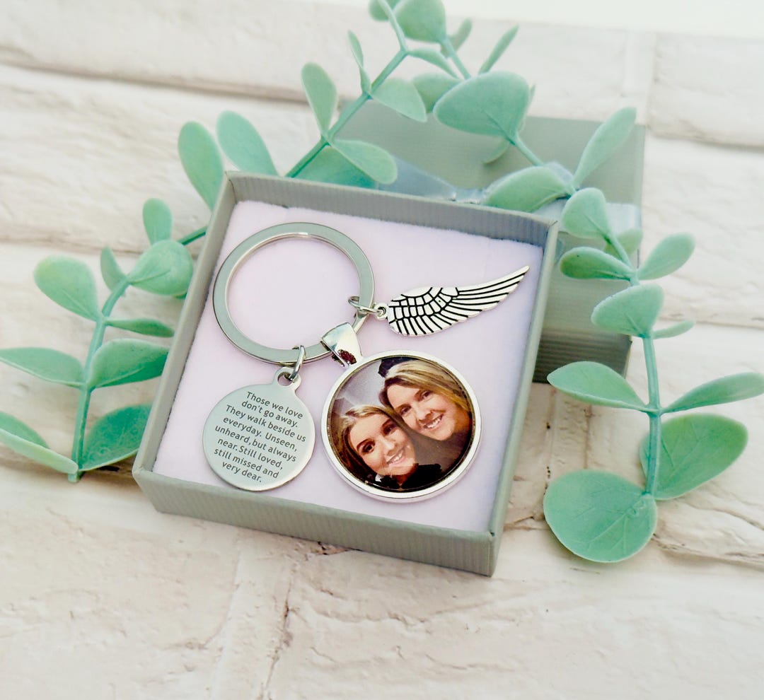 Personalized Photo Memorial Gift Keyring: in Loving Memory Keepsake ...