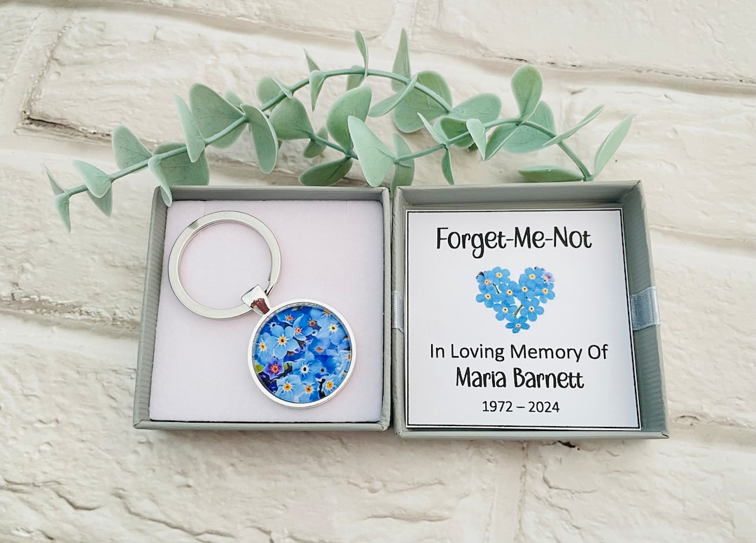 Forget Me Not Keying Memorial Gift, Forget Me Not Gift , Thinking of ...
