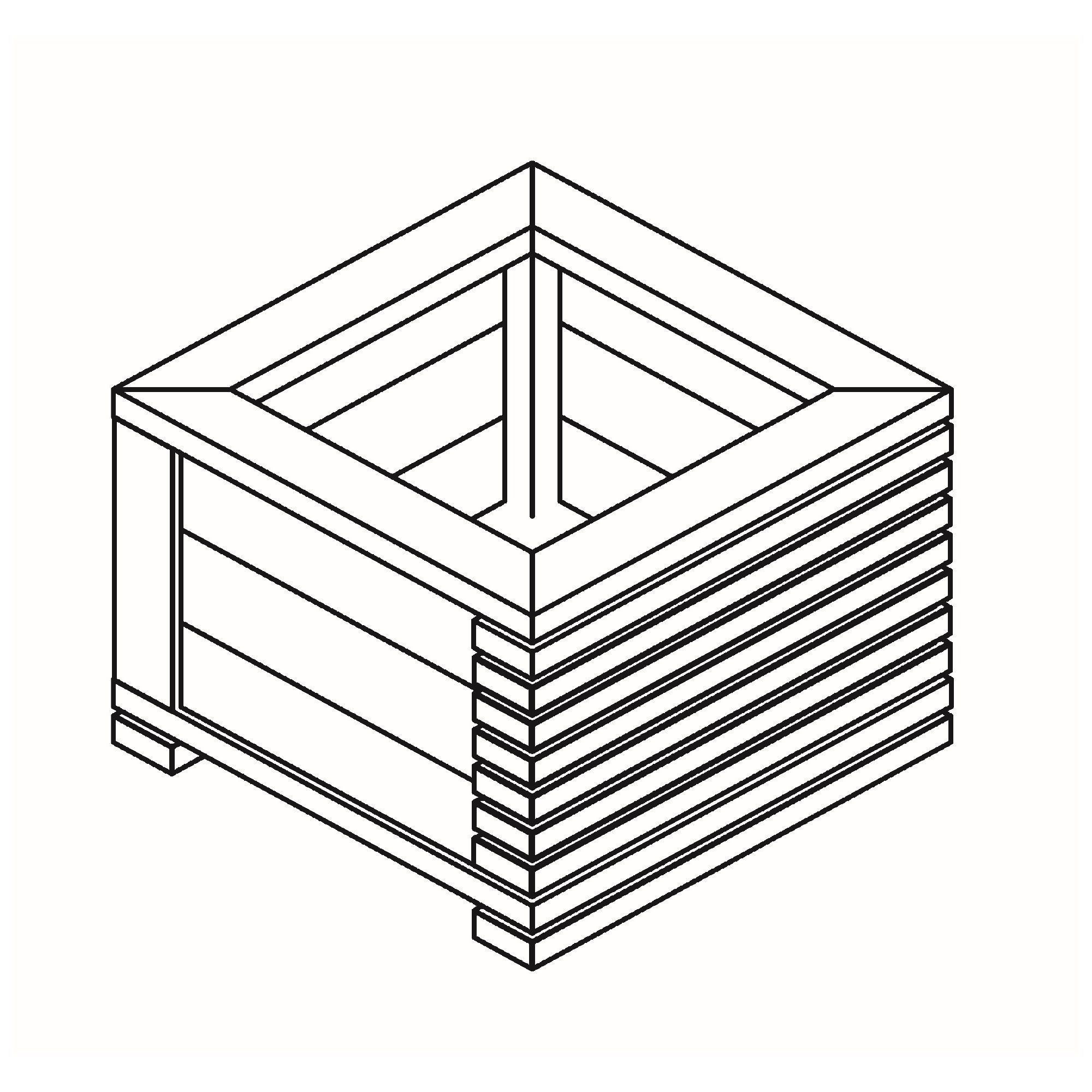 Wooden Plant Pot 50x50 Digital Plan - Etsy