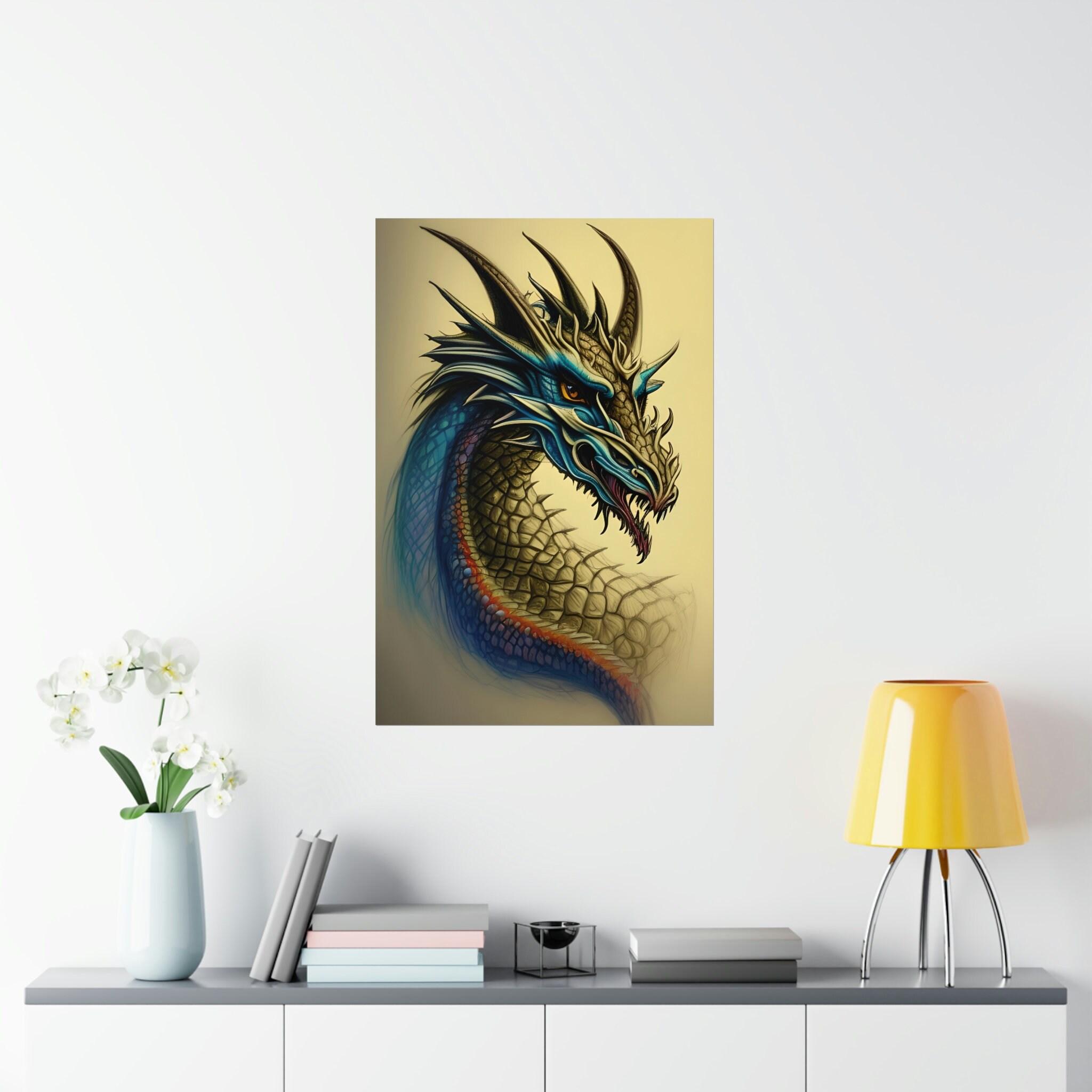 Dragon Poster, Poster Mystical Dragon, Museum Grade Poster, Premium ...