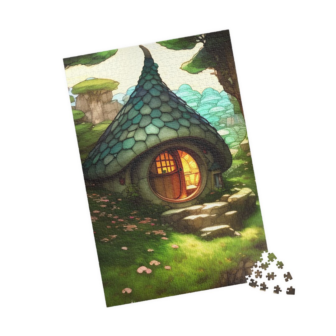 Hobbit House Puzzle, Colorful Adult Jigsaw, Beautiful Brain Teaser ...