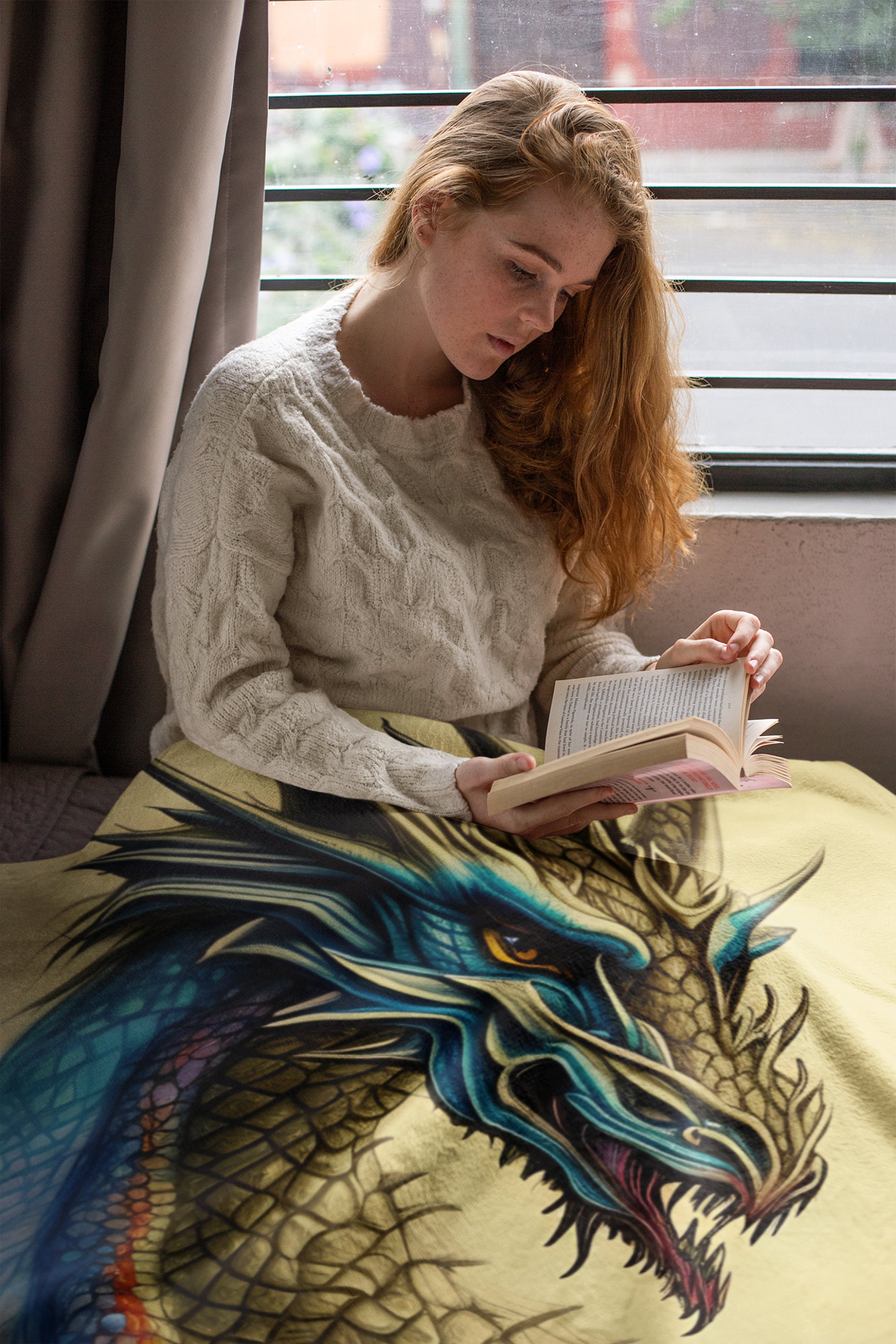 Dragon Plush Blanket Mystical Dragon Velveteen Blanket Home Decor ...
