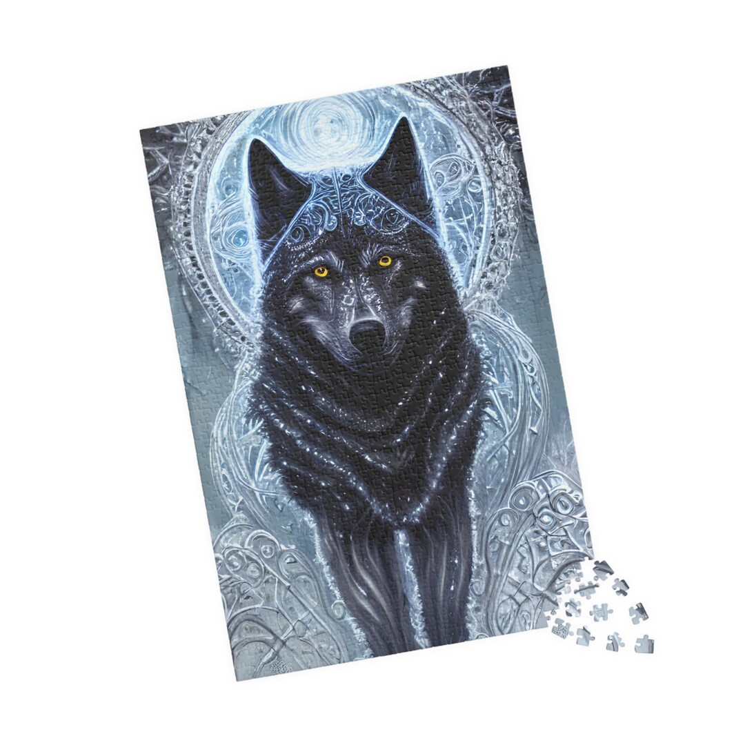 Mystical Wolf Puzzle, Colorful Adult Jigsaw, Beautiful Wolf Brain ...
