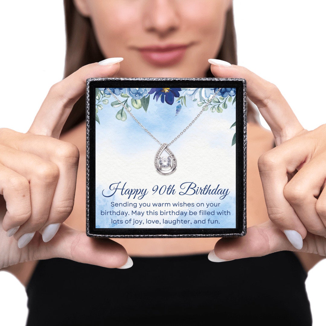 90th Birthday Gift for Her, 90th Birthday Necklace for Best Friend ...