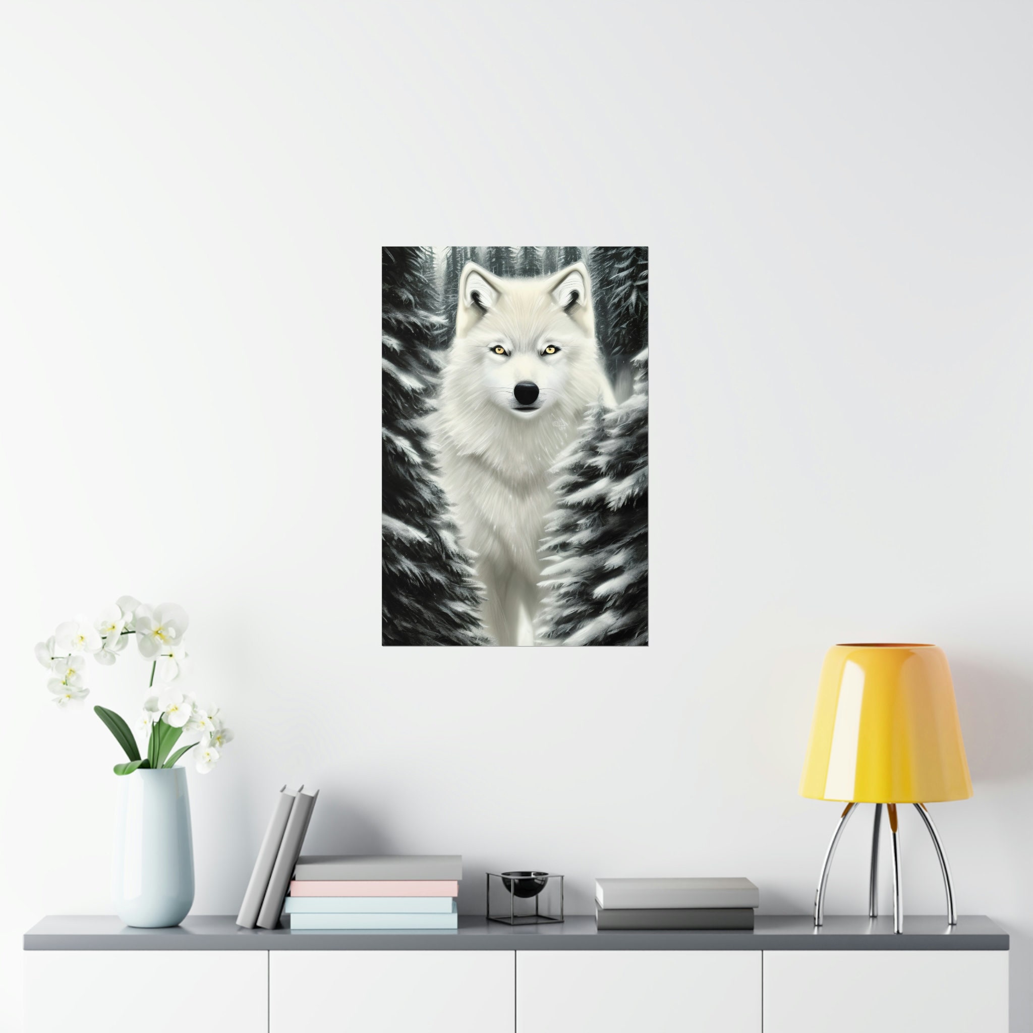 Wolf Poster White Wolf Poster Museum Grade Poster Premium - Etsy
