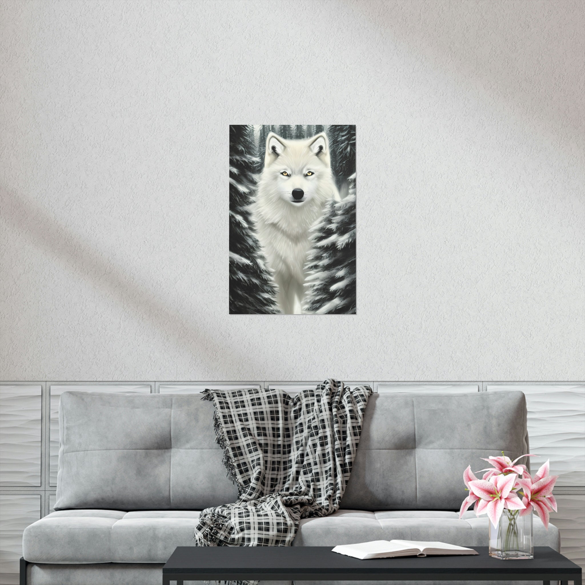 Wolf Poster White Wolf Poster Museum Grade Poster Premium - Etsy