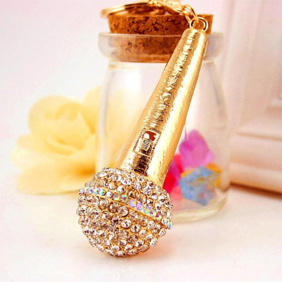 A Keychain Bag Charm Microphone-miniature Microphone Keychain Vocal ...
