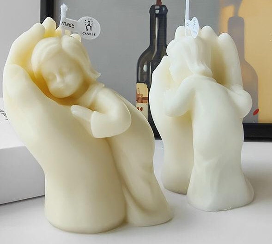 Candle Mothers Hand Cradle Her Child Candle Scented Mother Hand and ...