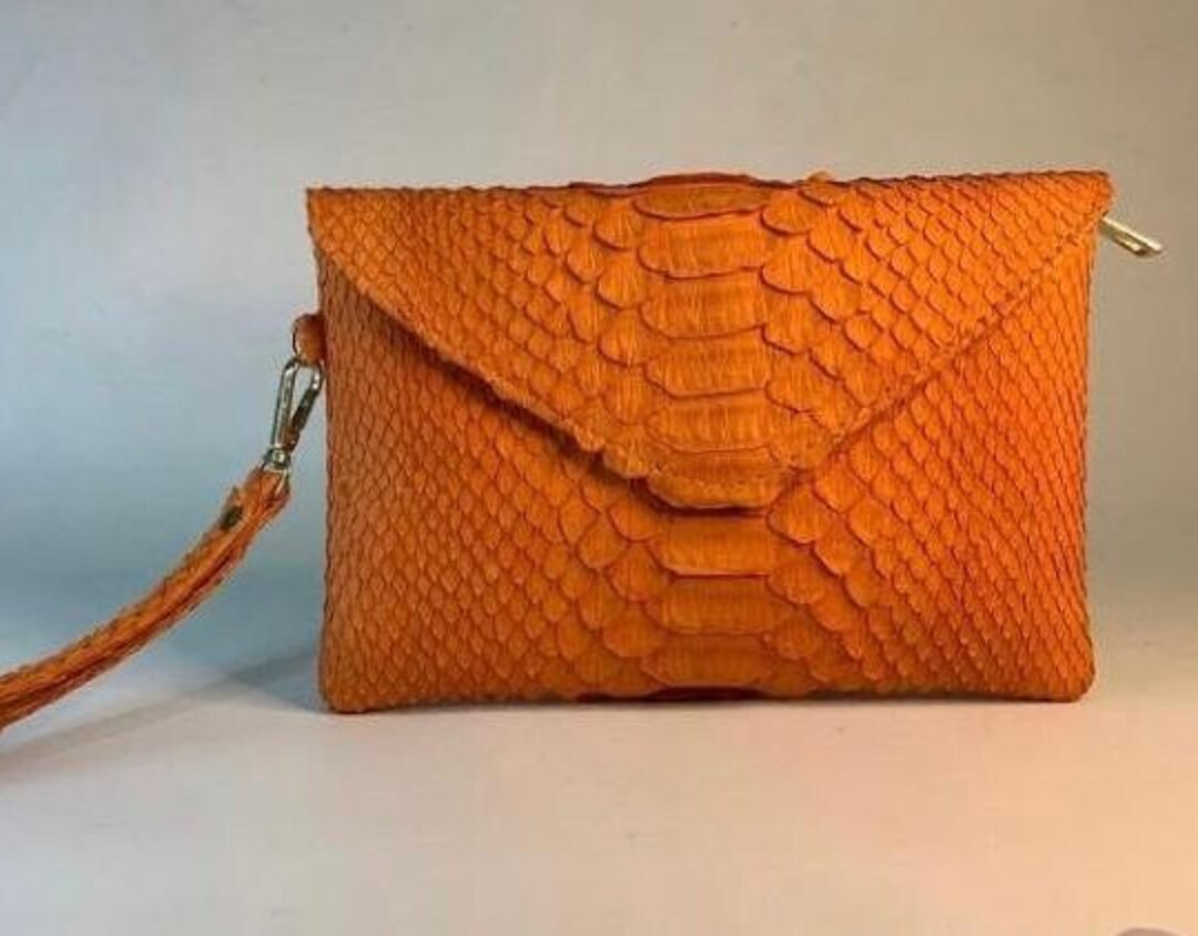 Genuine Python Snake Leather Clutch Bag - Etsy