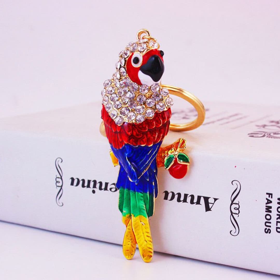 Parrot Keychain BIRD KEYRING - Etsy