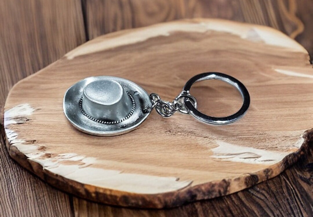 Cowboy Hat Keychain-western Hat KEYRING Cowboy Hat CHARMS - Etsy