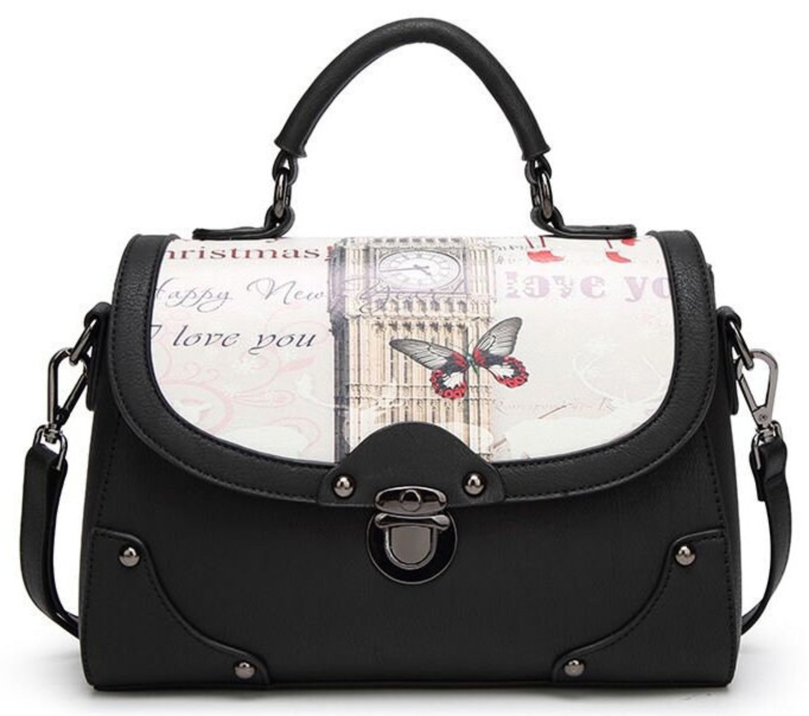 London Big Ben Merry Christmas Handbag London Happy New Year I Love You ...