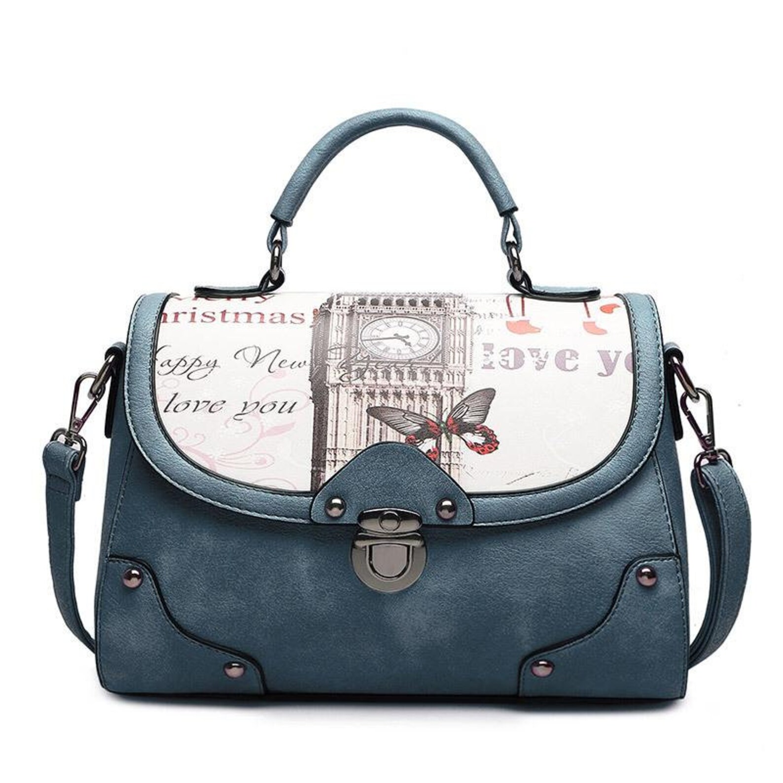 London Big Ben Merry Christmas Handbag London Happy New Year I Love You ...