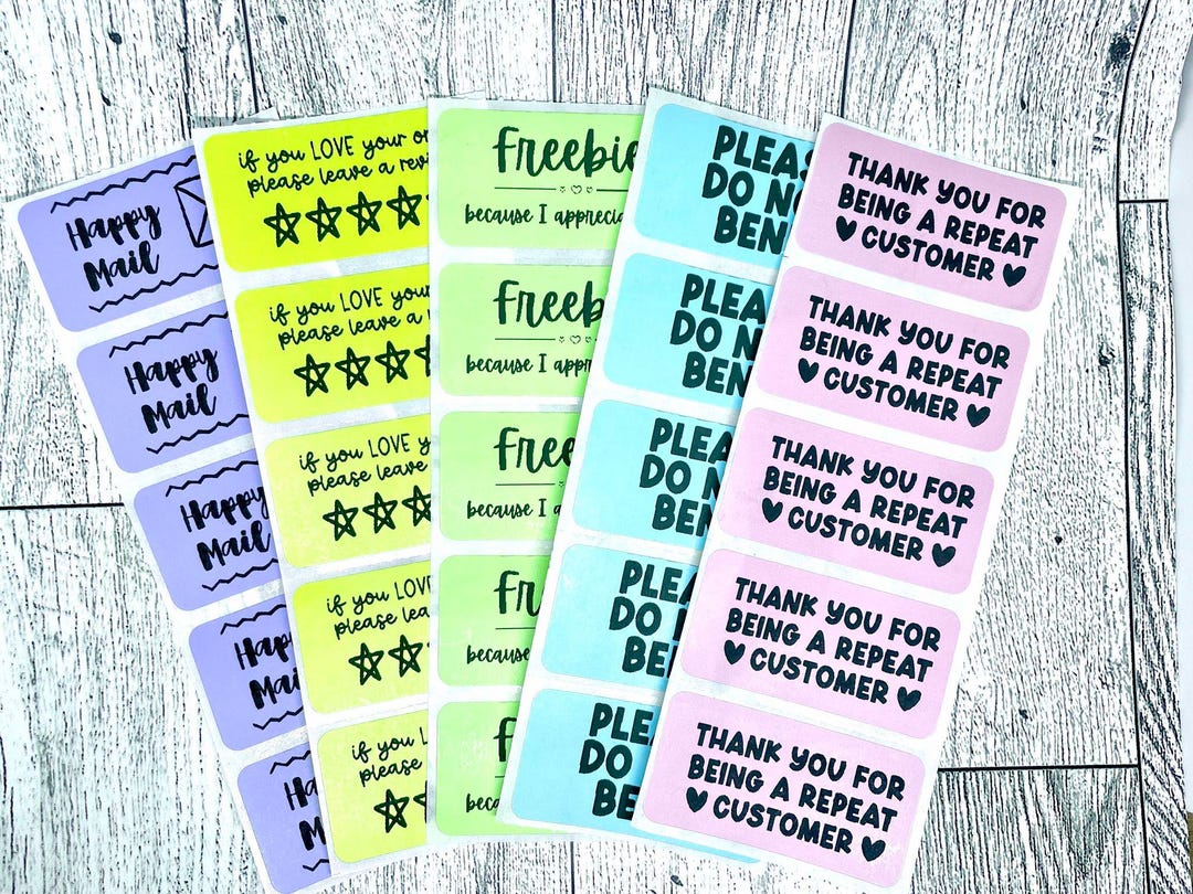 50 Pastel Colored 2x1 Thermal Labels - Etsy