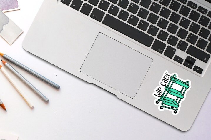 Holographic WIP Cart Waterproof Sticker - Etsy