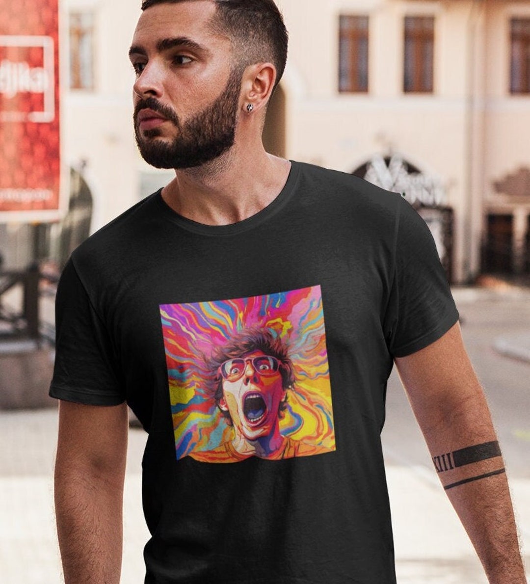 Trippy T-shirt Clubbing Party Night Out Magic Mushrooms Mens - Etsy