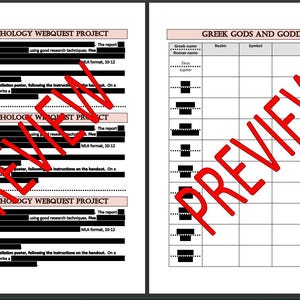 Greek Mythology Project Unit: Creative Writing & Research (PDF) - Etsy