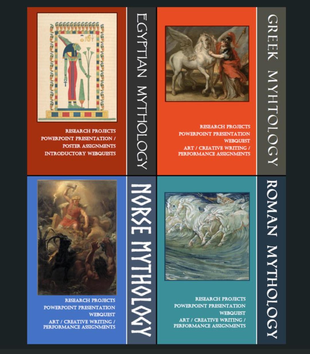 Mythology Project Unit Bundle: Grades 7-12, Creative Writing (PDF ...