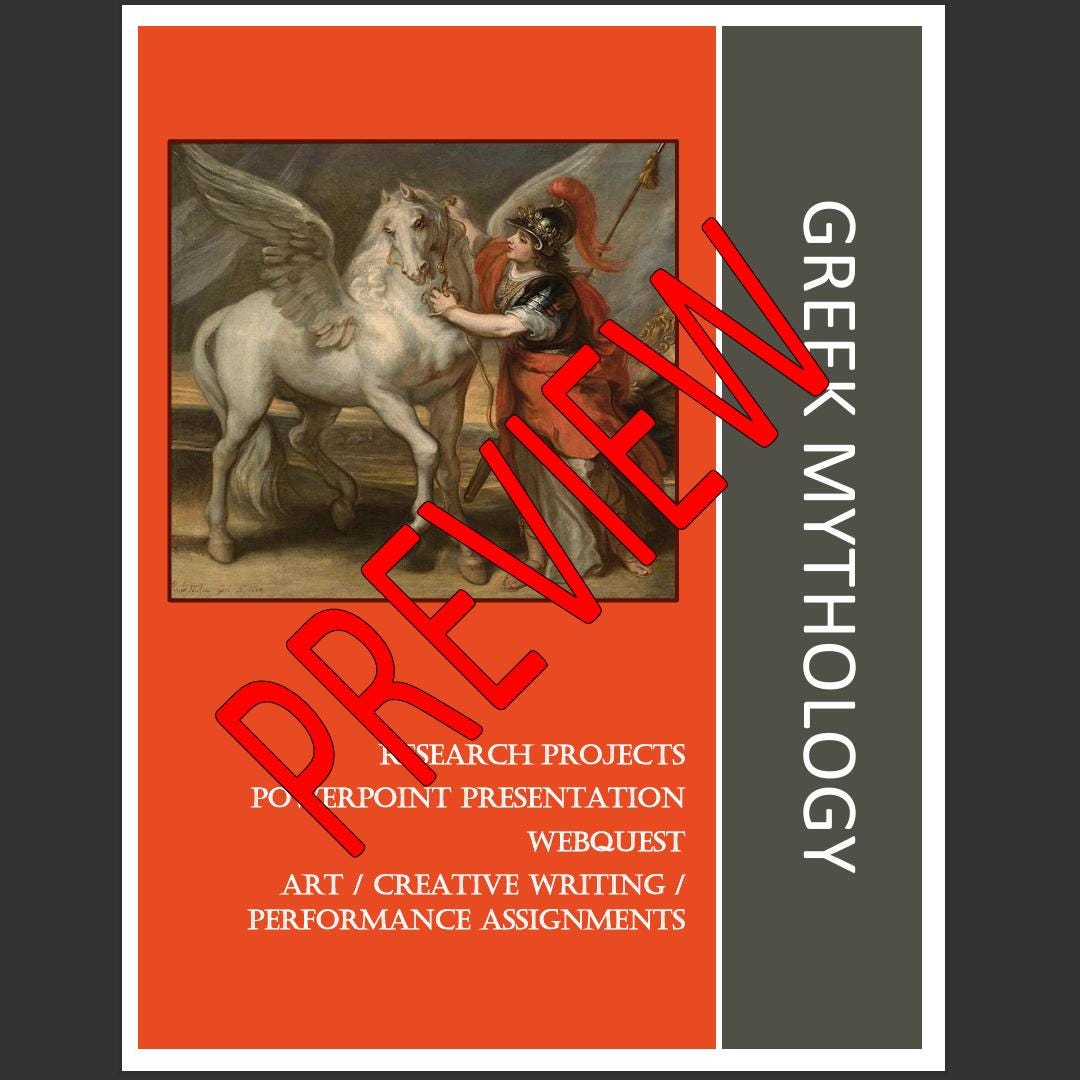 Greek Mythology Project Unit: Creative Writing & Research (PDF) - Etsy