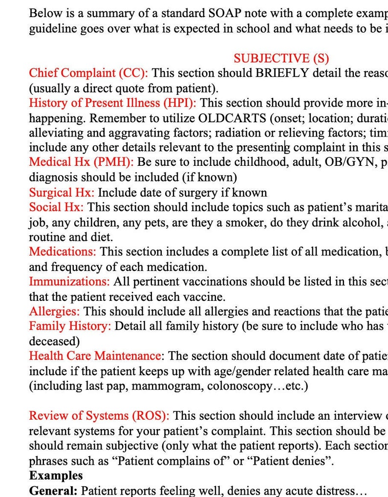 Soap Note Guide And Real Example For Nurse Practitioners Physician