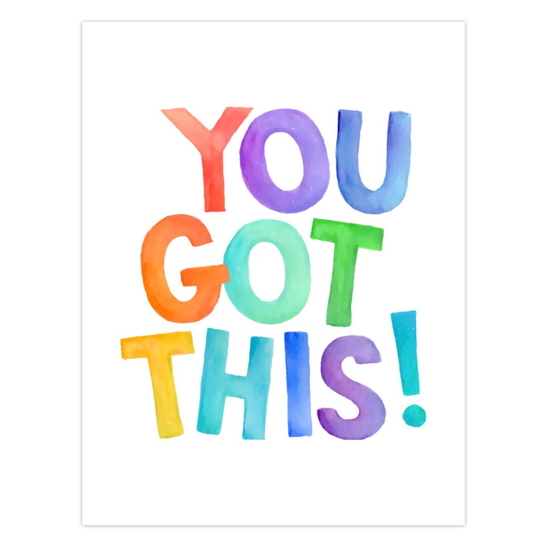 You Got This Card, White Blank Inside - Etsy