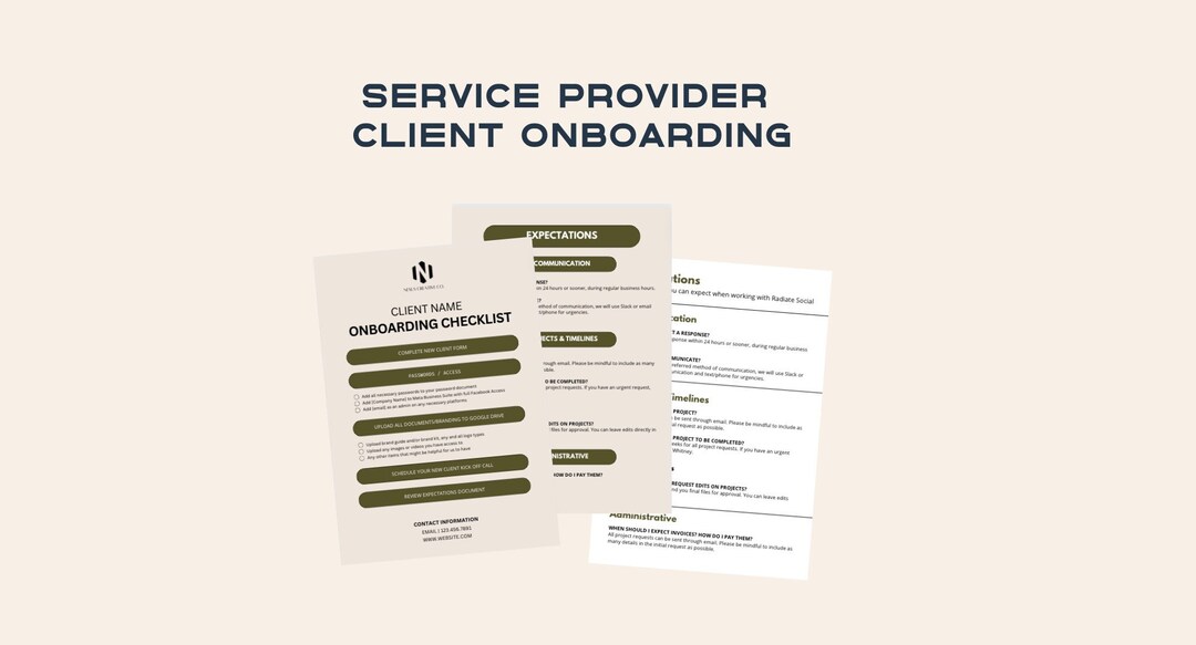 Service Provider Client Onboarding Workflow Templates - Etsy