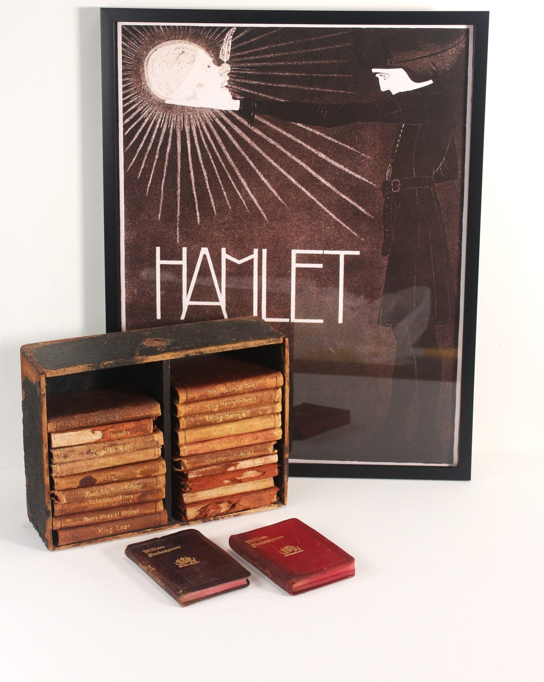 Miniature Set of Shakespeare's Plays Antique C.1909 Knickerbocker ...