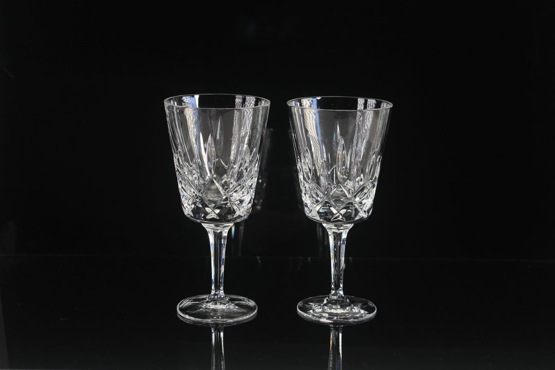 Pair of Gorham Crystal King Edward Cut Crystal Water or Wine Glasses - Etsy