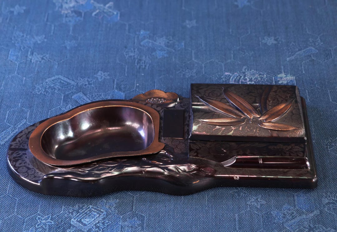 Japanese Smoking Set Antimony and Copper Vintage Occupied Japan - Etsy