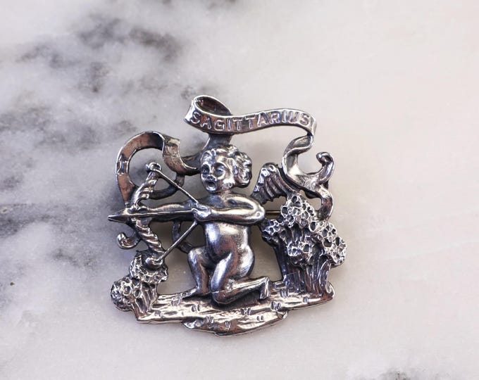 Cini Sterling Sagittarius Pin the Archer Zodiac Sign Vintage Zodiac ...