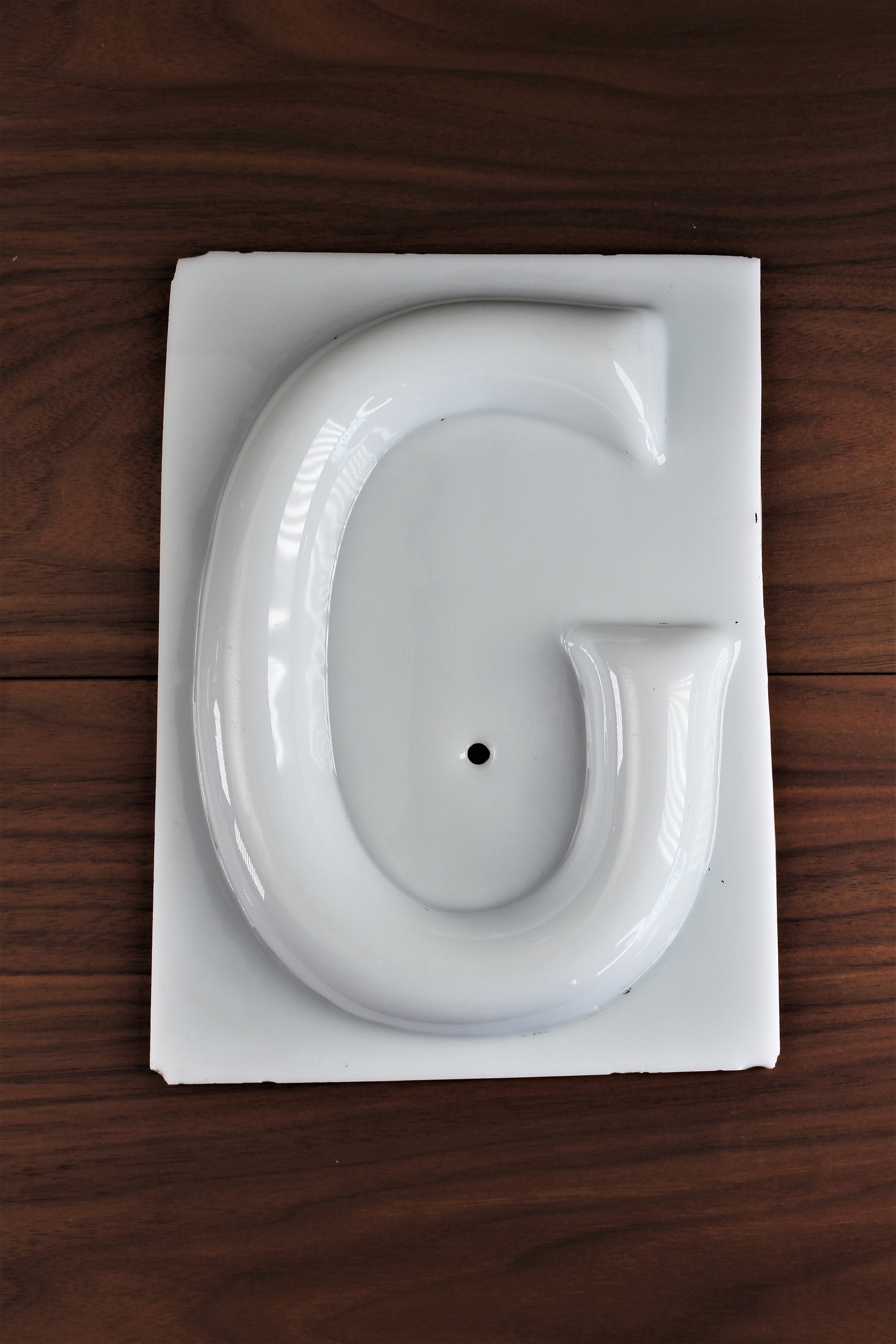 Opaline Glass Marquee Letter G White Opal - Etsy