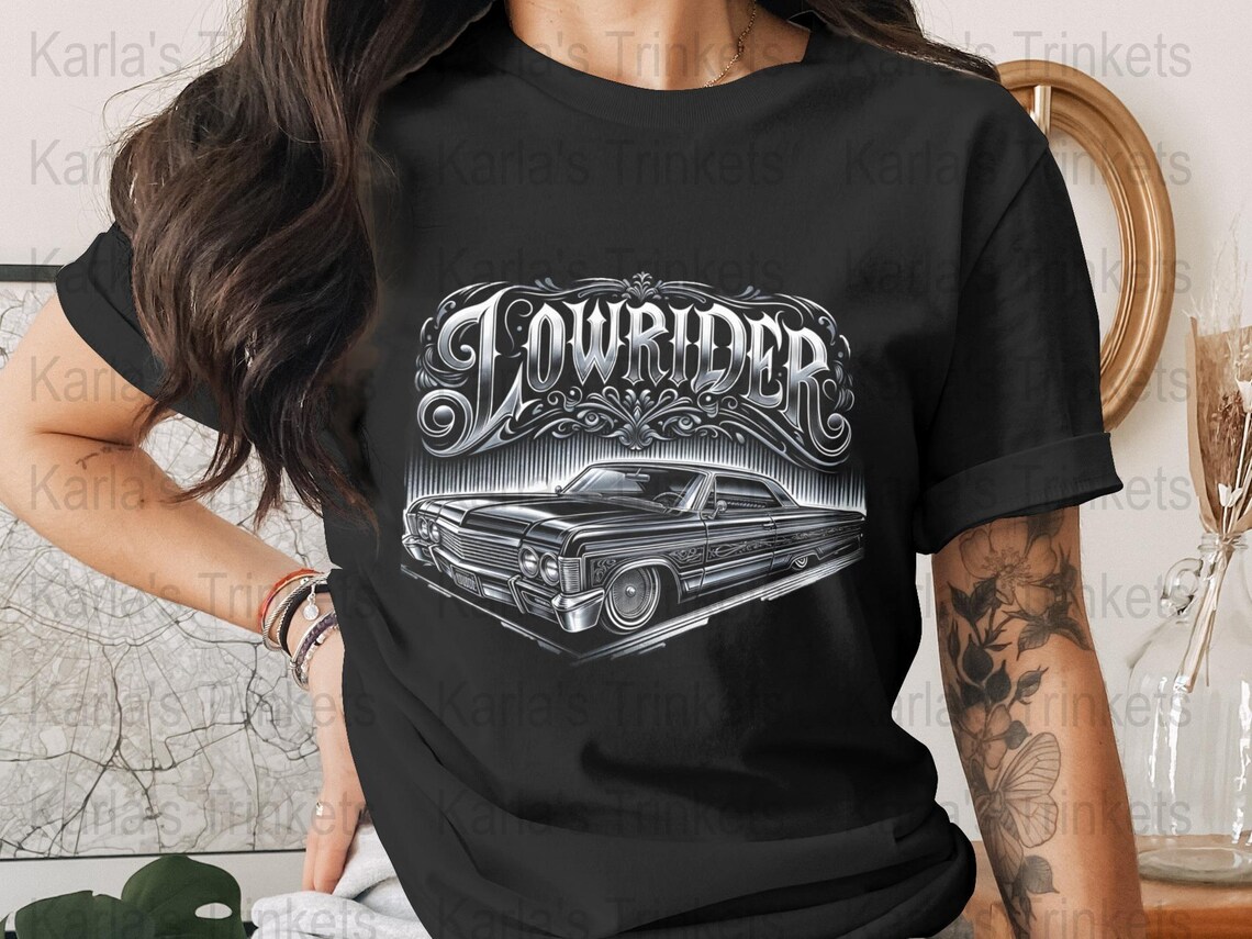 Cholo Vintage Car, Lowrider Clipart, Latino Art, Black and White PNG ...