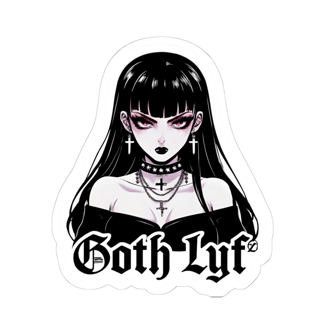 Goth Life Kiss-cut Stickers | Edgy Stickers for Goth Aesthetic, Laptop ...