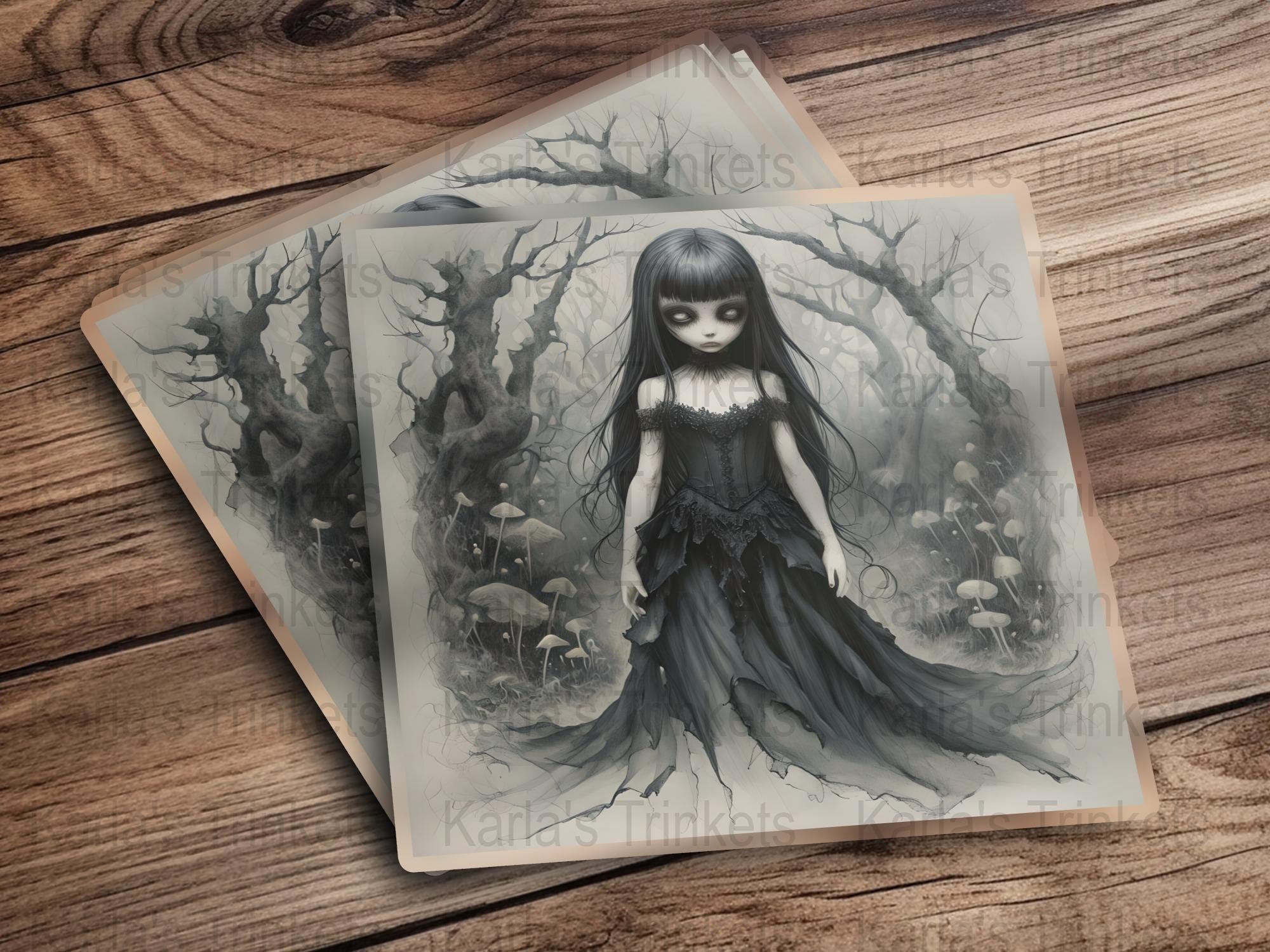 Creepy Gothic Doll PNG, Dark Fantasy Horror Art (digital) - Etsy