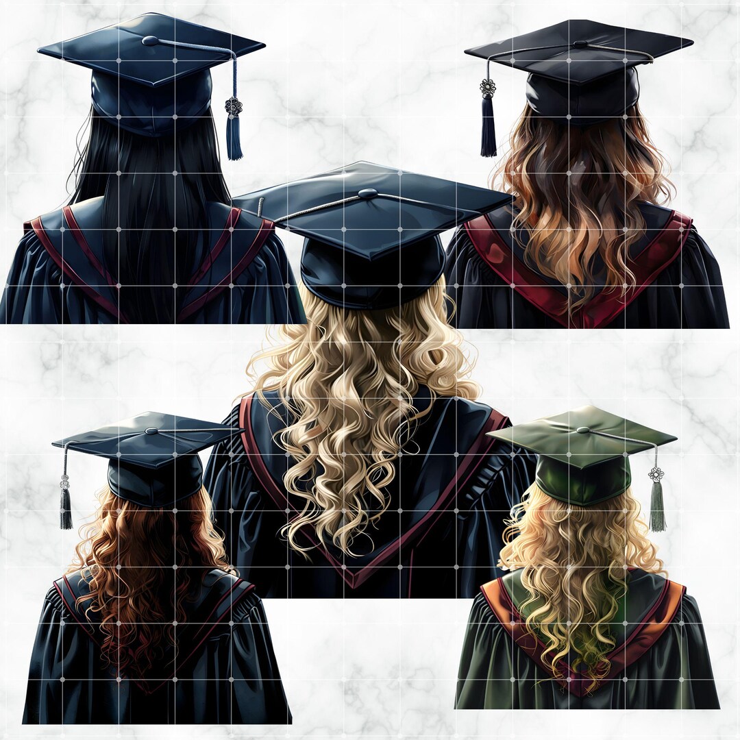 Graduation Clipart Bundle, Graduation Girl Clipart, Graduation PNG ...