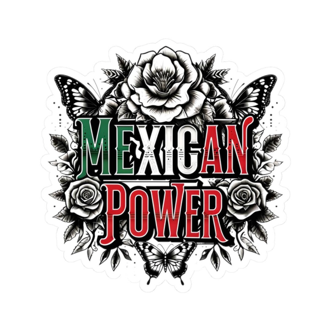 Latina Sticker, Kiss-cut Vinyl Decal, Mexican Pride, Black and White ...