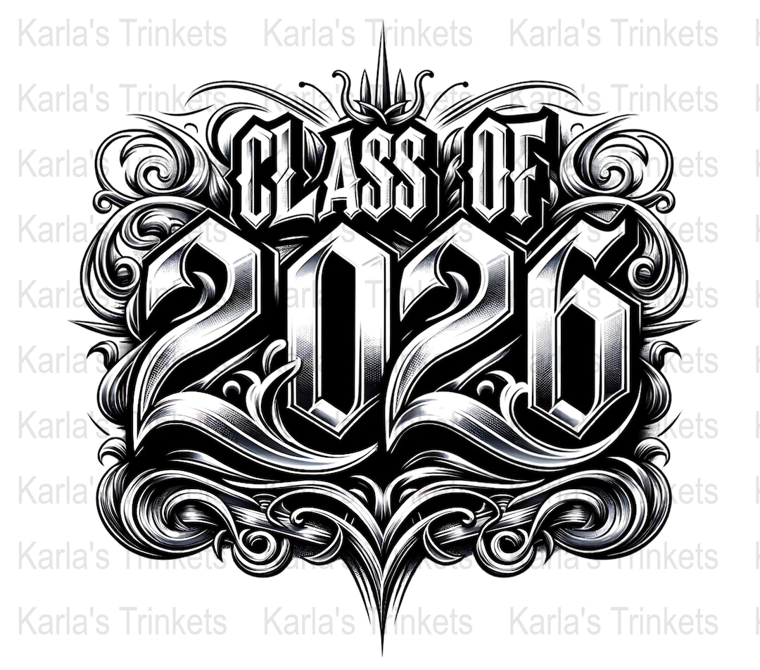 Class of 2026 Clipart, Black and White Cholo Art (digital Download) - Etsy